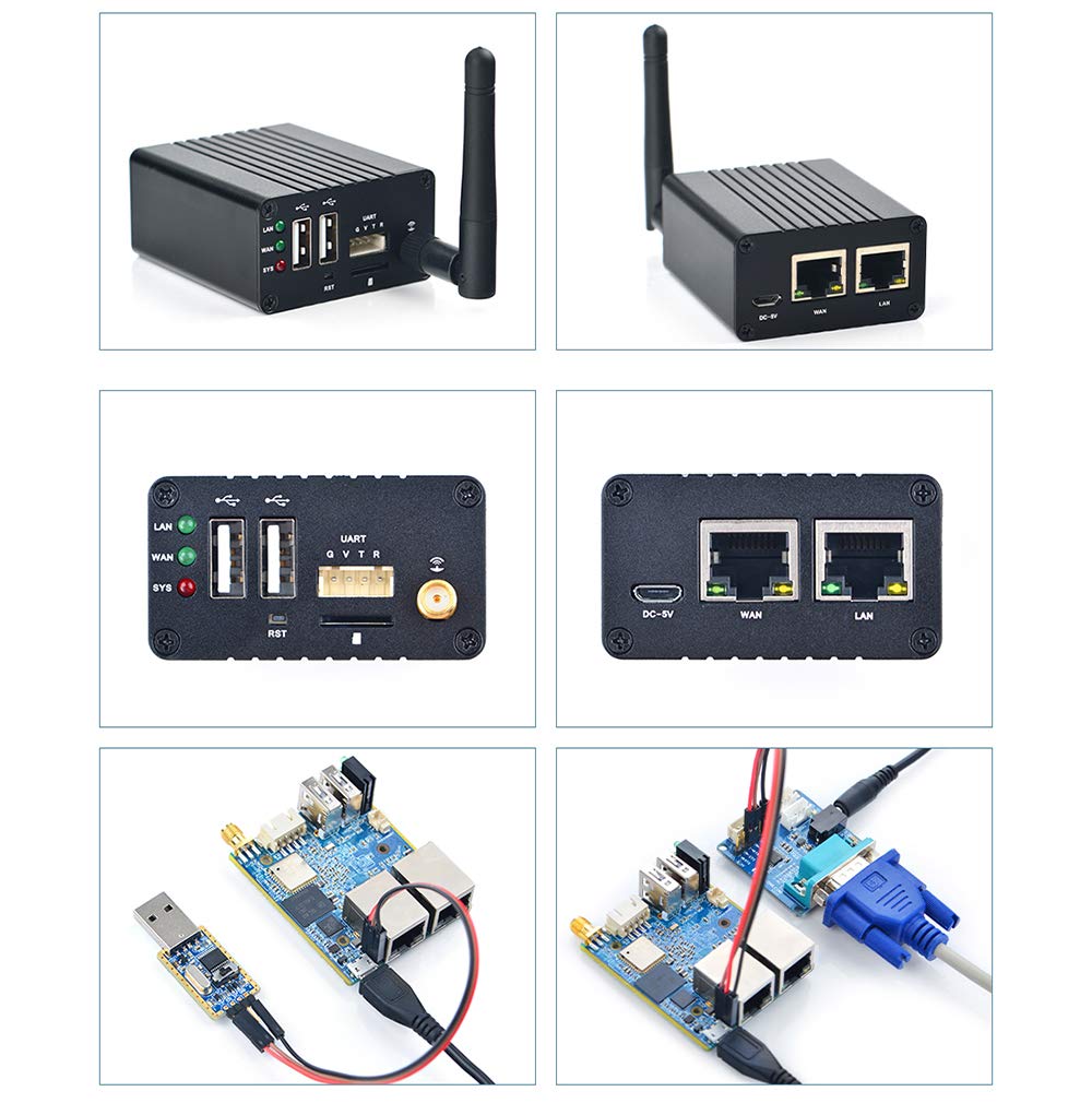 NanoPi R1 Allwinner RAM 1GB H3 Dual Ethernet Port, Wifi & BT, onboard eMMC with USB & Serial Port for loT