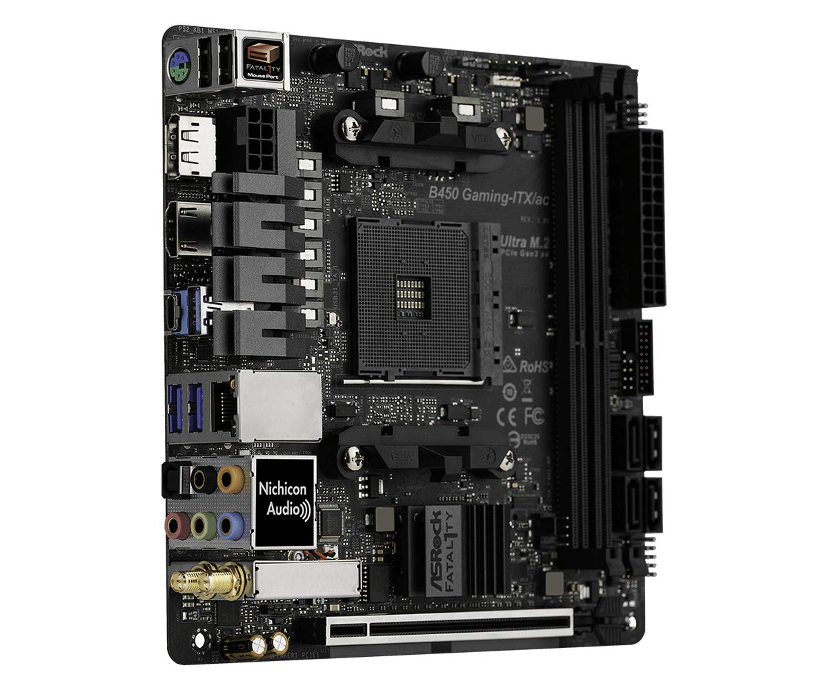 ASRock Mini-ITX Motherboard (B450 Gaming-ITX/AC)