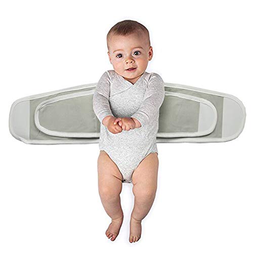 CoRui Over 2 Months Baby Simple Swaddle Newborn Belly Protector with Sleep Bag,Adjustable Arms Safe Sleeping Swaddle Wrap,Four Seasons
