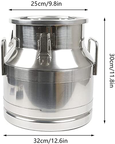 3.16Gallon Stainless Steel Milk Can Ice Bucket Wine Bucket,Water Jug Liquid Storage Pail,Commercial Fermentation Barrel,Canisters for Kitchen