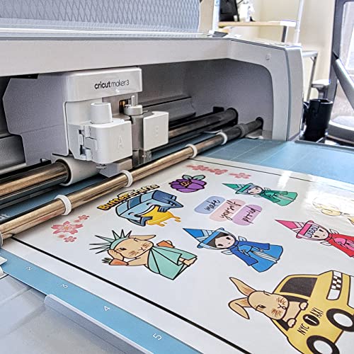 Printable Vinyl - Sticker Paper for Inkjet Printer (20 Sheets, 8.5" x 11", Anti Jam) - Glossy Printable Sticker Paper - Inkjet Printable Waterproof Sticker Paper - Make Labels and Decal