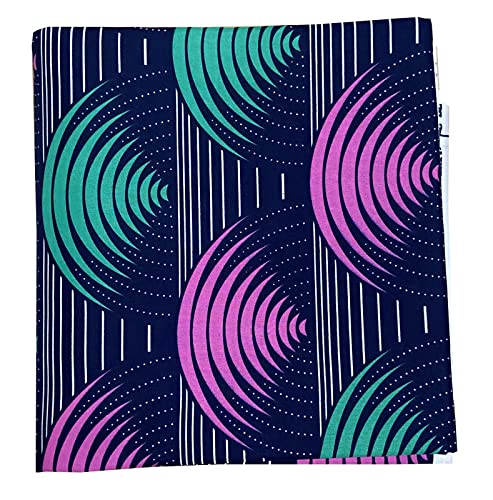 African Wax Fabrics Ethnic Ankara Wax Print 6 Yards for Party Dresses and DIY Upholstery Fabrics (P48)
