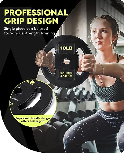 Abovegenius Barbell Weight Set for Lifting, 45 Lb Weight Bar Set with Adjustable Weights for Workout Bar for Home Gym (Black)