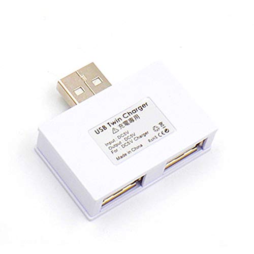 MNTT USB Splitter Charger White for Phone Tablet Computer Black Adapter Hubs(White)