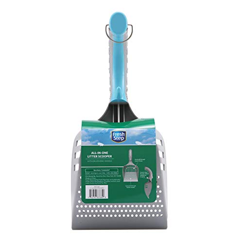 Fresh Step All In One Litter Scoop - Fast and Easy to Use Cat Litter Scooper - Deep Shovel Ergonomic Handle Grip Kitty Litter Scooper to Scoop Away Cat Litter