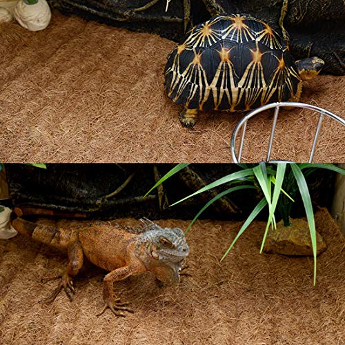 Hamiledyi Reptile Carpet Mat Coconut Fiber,Tortoise Substrate Liner Lizard Reptile Coco Liner for Bearded Dragon Snake Gecko Turtle Lizard Chamelon Iguana