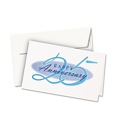 Avery 3378 Textured Half-Fold Greeting Cards, Inkjet, 5 1/2 x 8 1/2, White, Envelopes Included (Box of 30)