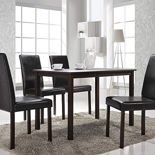 Baxton Studio Andrew Dining Table, 47.75" W x 30" D X 29.5" H, Dark Brown