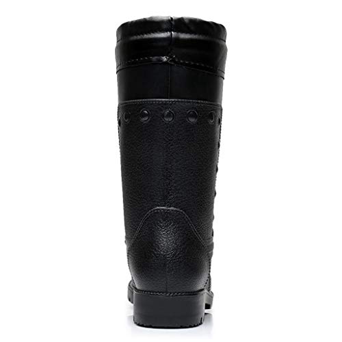 justHIGH Women's Mid Calf Rain Boots Collar Boots Ultra Lightweight Garden Shoes Slip On Non-Slip Rubber Waterproof Boots