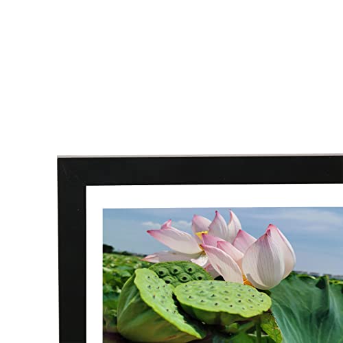 Aynoo 8x16 Picture Frame Load Three 4.5x6.5 (For 5x7 inch)Picture Frame in Black Wooden 8x16 Collage Black Picture Frame Multiple Three 4.5x6.5 (5x7) Pictures or 8x16 without Mat 8x16 Wood Picture Frame