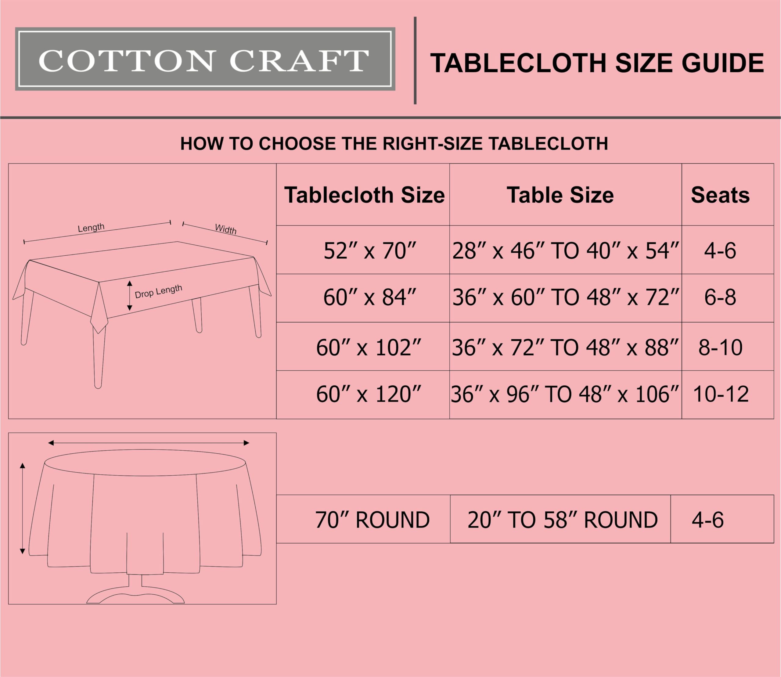 COTTON CRAFT Countryside Classic Gingham Buffalo Check Plaid Tablecloth - Premium Cotton - Spring Easter Bunny Luncheon Dinner - Table Cover - 60 inch x 84 inch - Yellow Multi