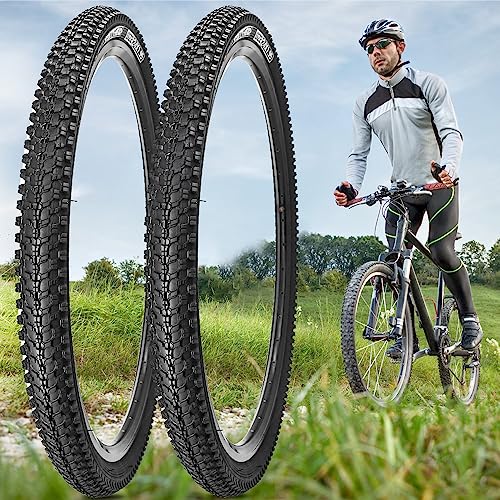 2 Pack Anti-Puncture 24x1.95 Bike Tires with 2 Levers and with or without 2 Inner Tubes (24x1.95-2 Tires 2 Levers)
