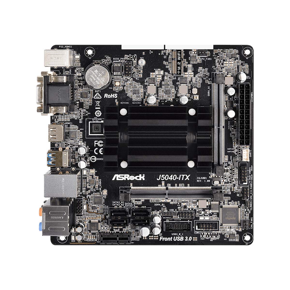 ASRock J5040-ITX Intel Quad-Core Processor J5040 Chipset Mini-ITX Motherboard