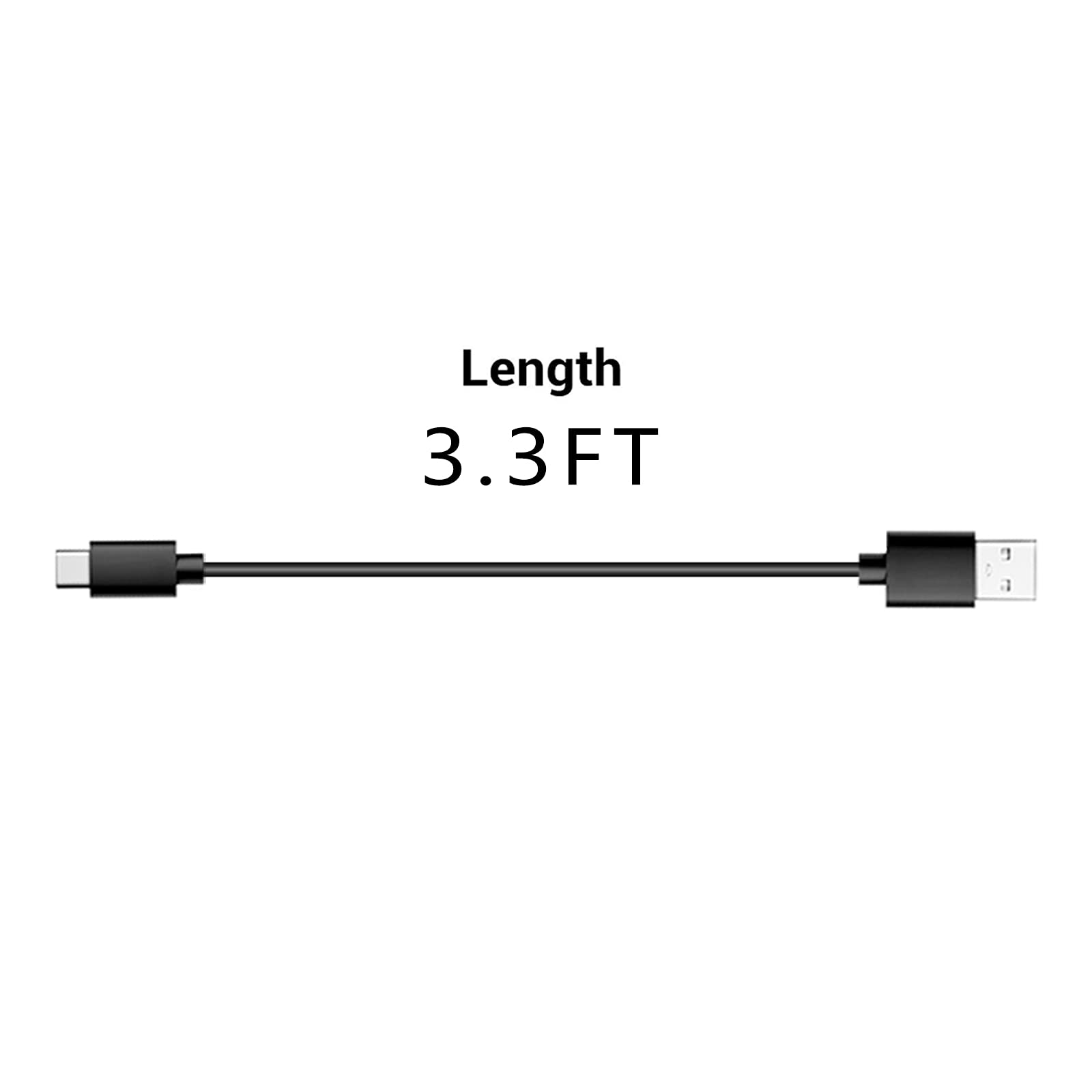 USB-C Charger Charging Cable Cord Compatible for Nebo Omni 2K 3K 2000, Slyde King 2K 500, 12K, Luxtreme, ThruNite T2 TT20 TC20 V2 Catapult V6, Olight Marauder 2 & More USB-C Charging Flashlight Cord