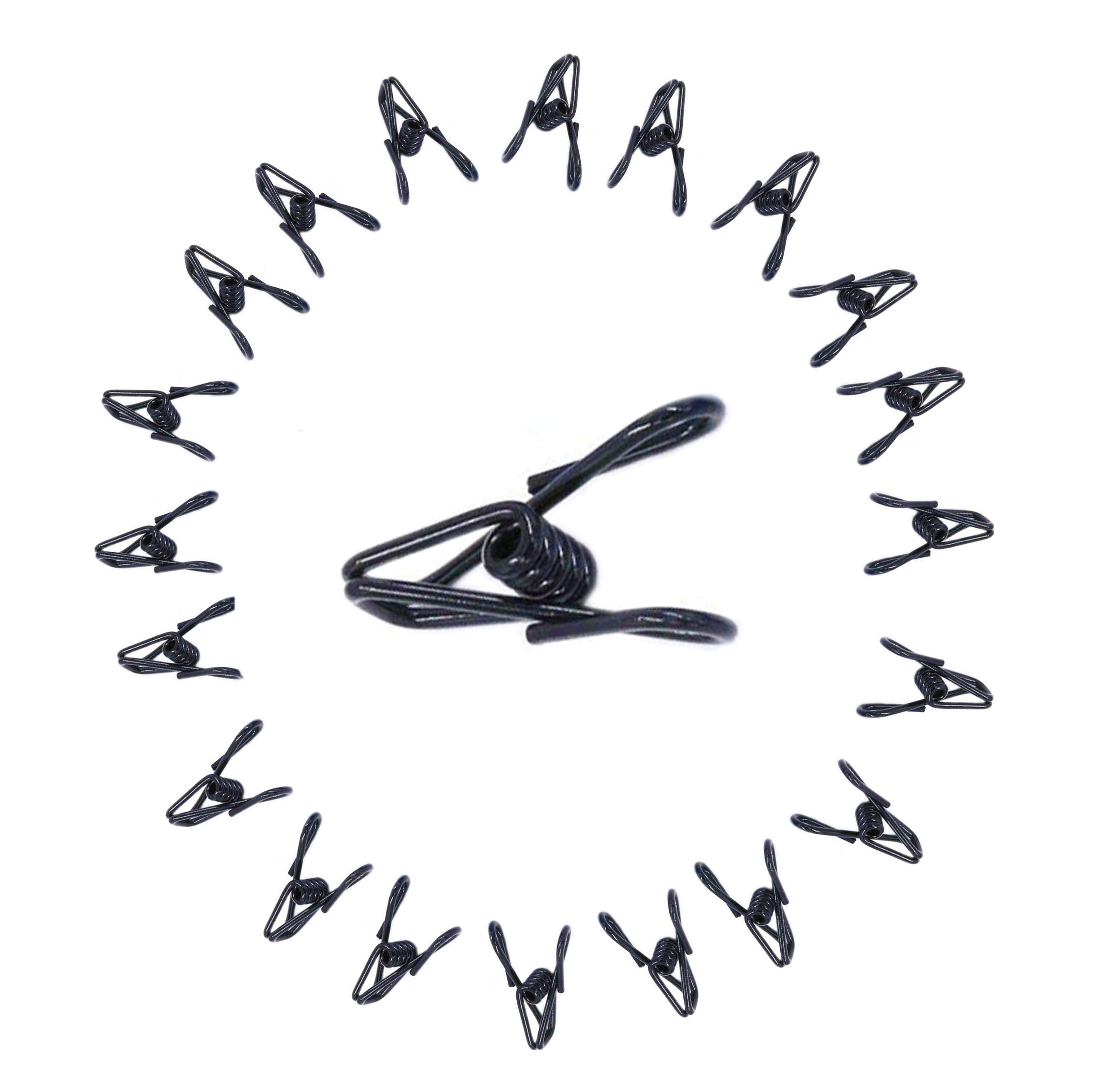30 Pcs 2 Inch Black Chip Clips PVC Coating High Elasticity Strength Anti-Rust Steel Chip Bag Clips, Food Clips and Clothes Pins