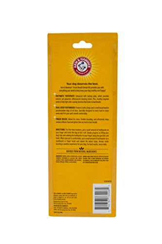 Arm & Hammer for Pets Fresh Breath Kit for Dogs | Contains Toothpaste, Toothbrush & Fingerbrush | Reduces Plaque & Tartar Buildup | Safe for Puppies, 3-Piece Kit, Chicken Flavor