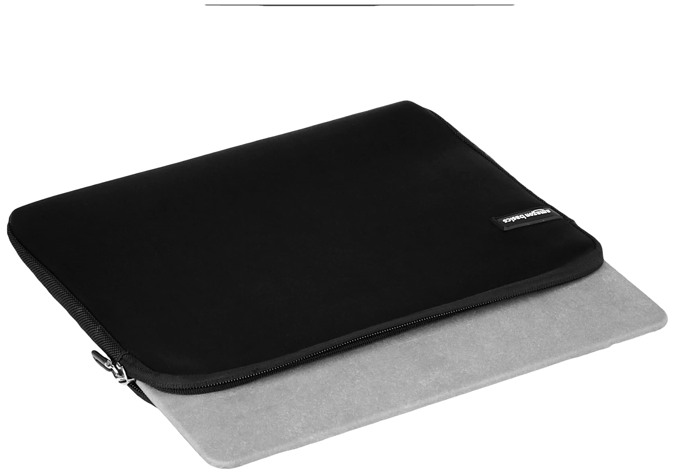 Amazon Basics 15.6-Inch Laptop Sleeve, Protective Case with Zipper - Black