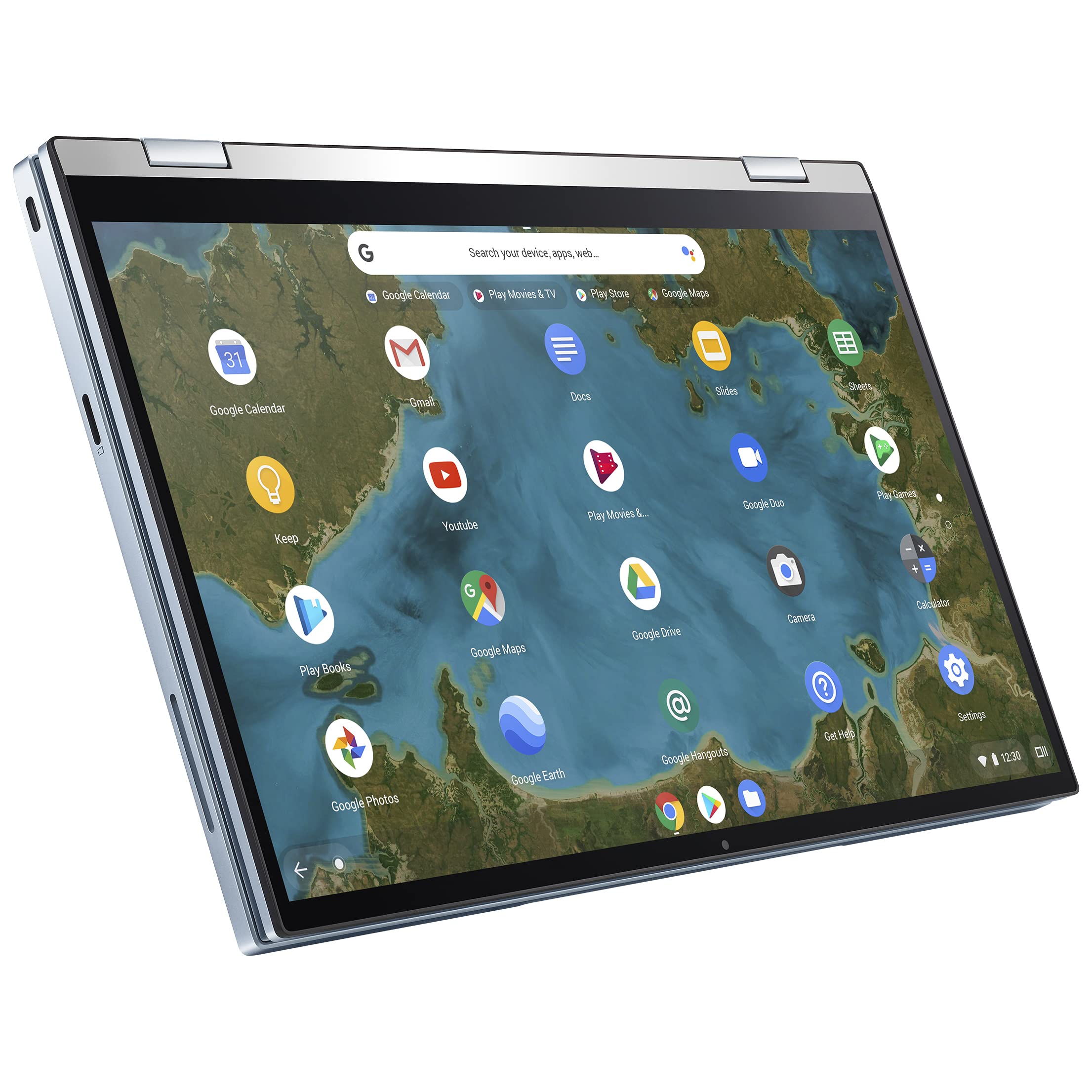 ASUS Chromebook Flip C433 14" FHD Touchscreen 2-in-1 Laptop, Intel Core m3-8100Y up to 3.4GHz, 8GB RAM, 48GB Storage (32GB eMMC + 16GB Flash Drive), 802.11AC WiFi, Backlit Keyboard, Silver, Chrome OS
