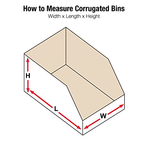 Aviditi Corrugated Cardboard Bin Dividers, 6", White, Case of 100, For Warehouse, Garage and Home Organization