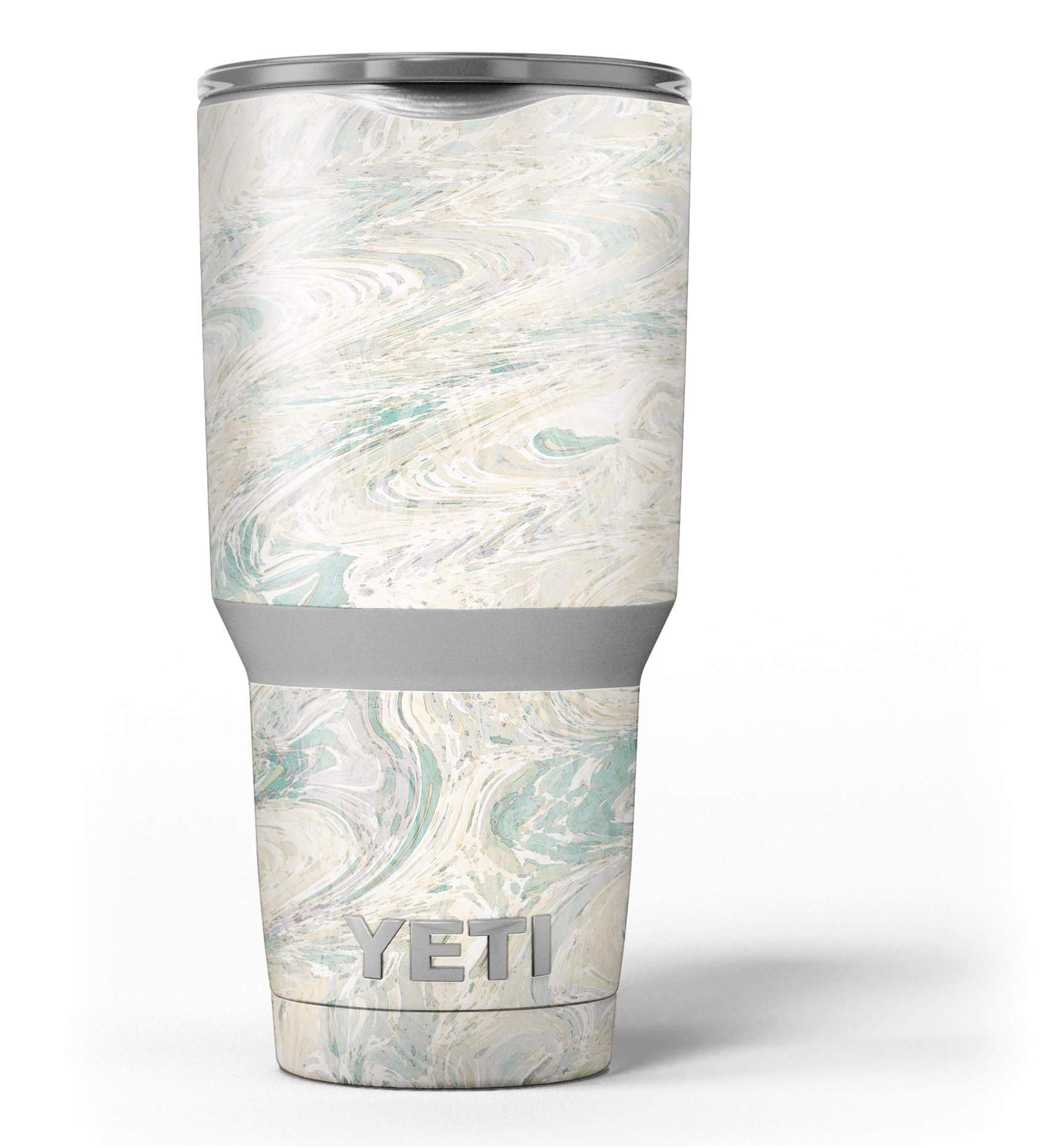 Design Skinz Slate Marble Surface V25 - Skin Decal Vinyl Wrap Kit Compatible with The Yeti Rambler Cooler Tumbler Cups