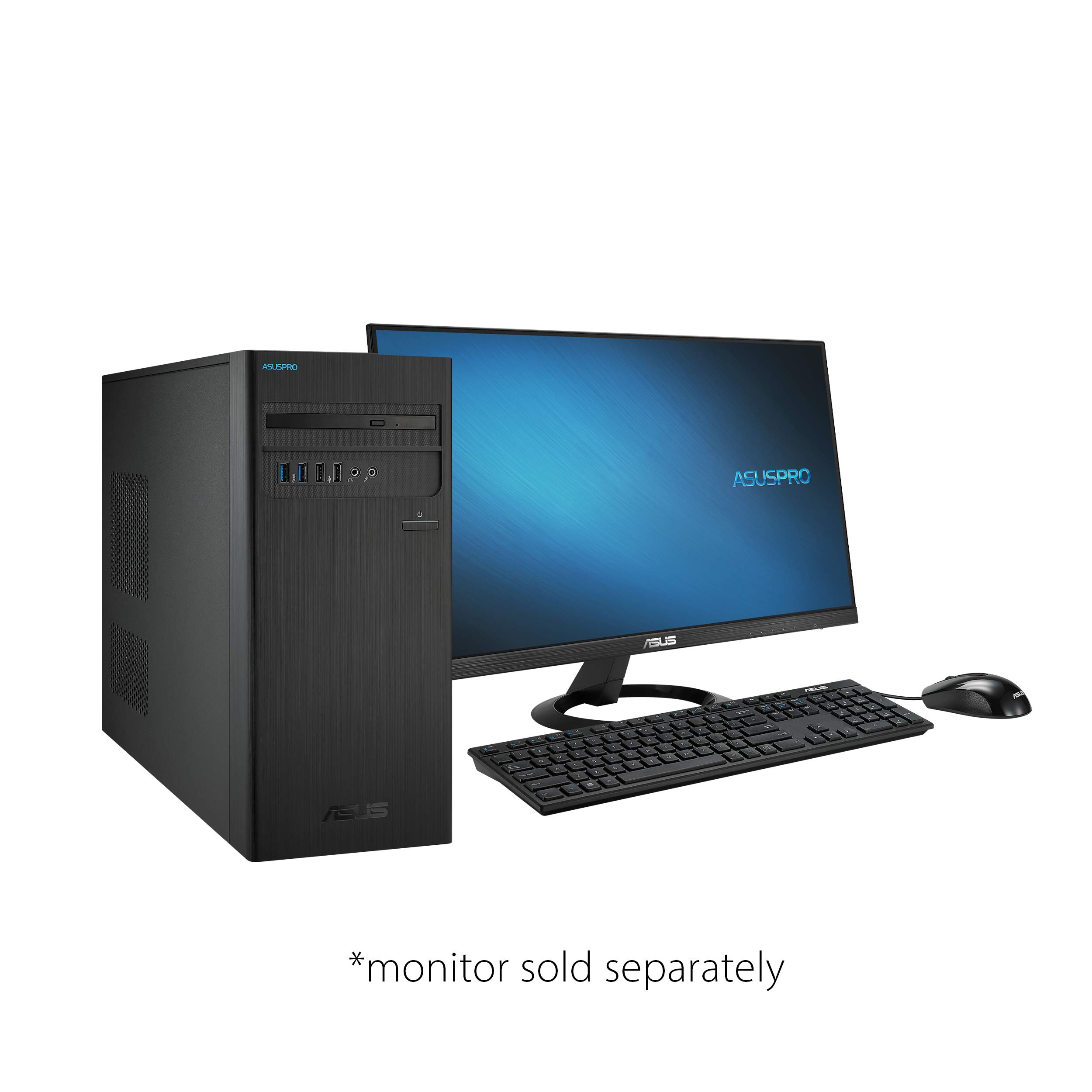 ASUS D340MC Desktop PC, Intel Core i5-8400, 8GB DDR4 RAM, 512GB PCIe SSD, Windows 10 Home, Black, D340MC-DH501