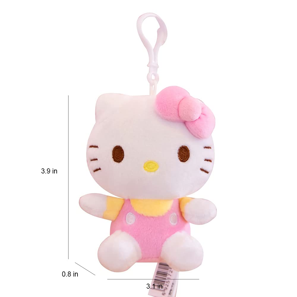 AmBealla Cartoon Keychain Pendant Doll cute Classic Plush Doll Cute Accessories Key Ring Pendant (Pink)