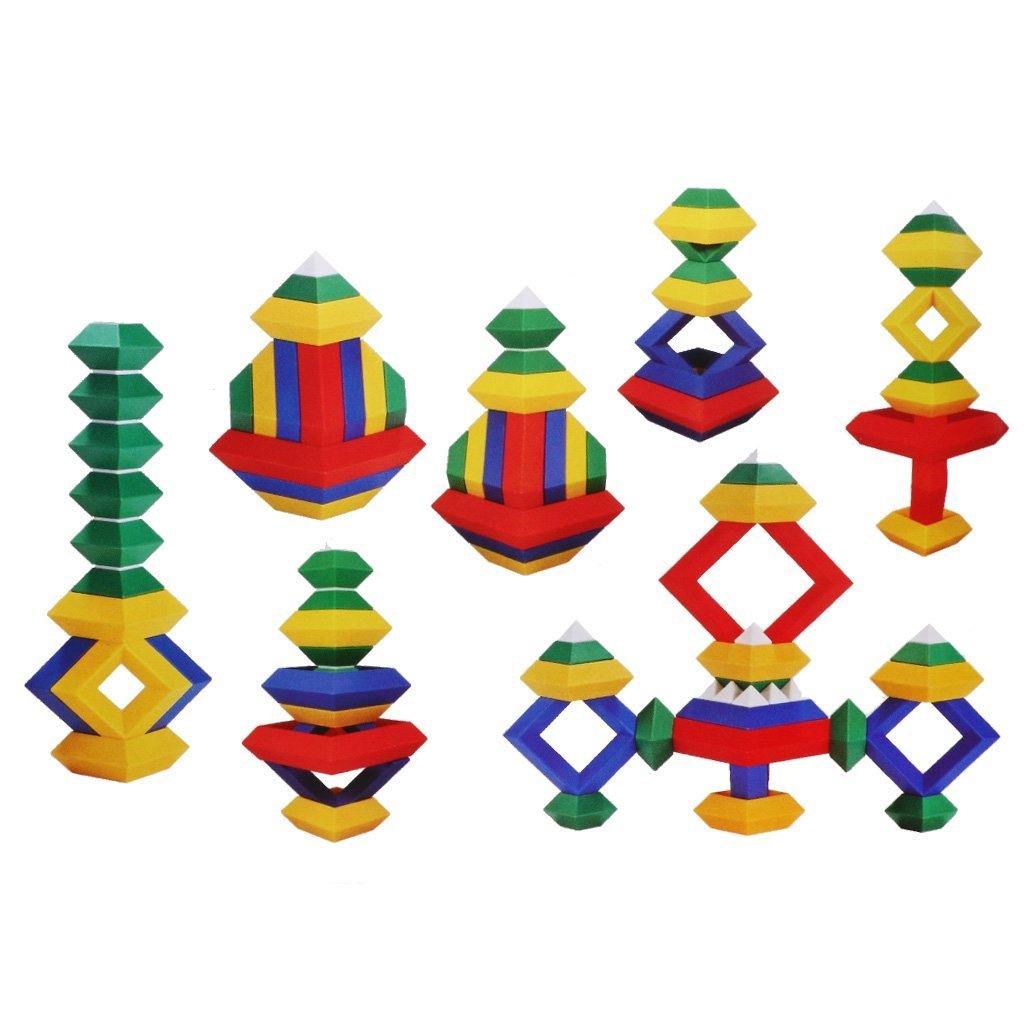 Agirlgle Building Blocks Stacking Toys for Kids Stacker Toy 3D Puzzle Stem Toys Pyramid Speed Cube, Creative Educational Toys for Kids Preschool Learning Toys Stacking Block