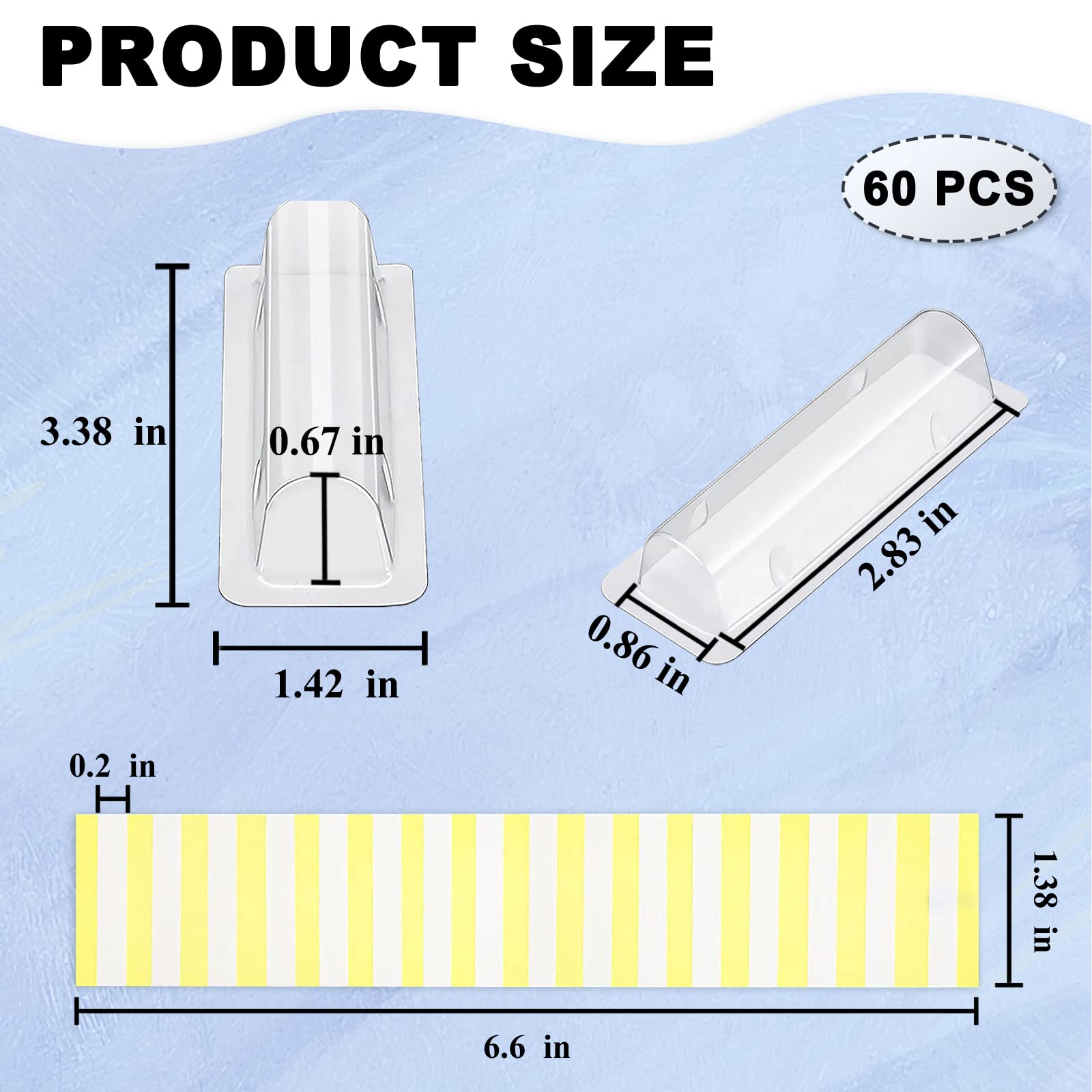 60 Pcs Lip Balm Pouches Plastic Money HolderClear Lipstick Holder Clear Plastic Domes for Gift Card DIY Crafts with Double Side Tape