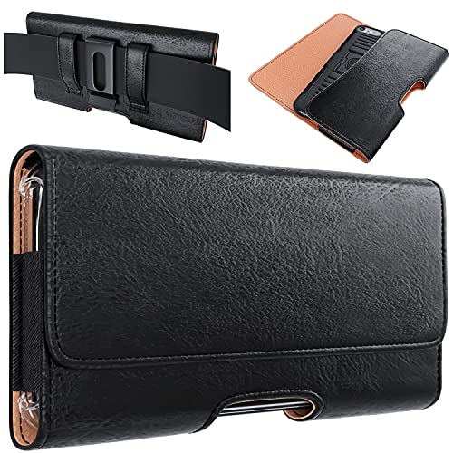 Bomea Holster for iPhone 14 Plus, 14 Pro Max, 13 Pro Max, 12 Pro Max, 11 Pro Max, Xs Max, 8 Plus, Cell Phone Belt Holder Case with Belt Clip Pouch Cover (Fits Large iPhone with Otterbox Commuter Case)