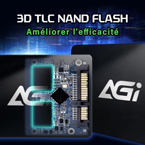 AGI 512GB AI178 2.5 Inch SATA III 3D TLC NAND Flash Internal Solid State Drive SSD (R/W Speed up to 530/510 MBs)