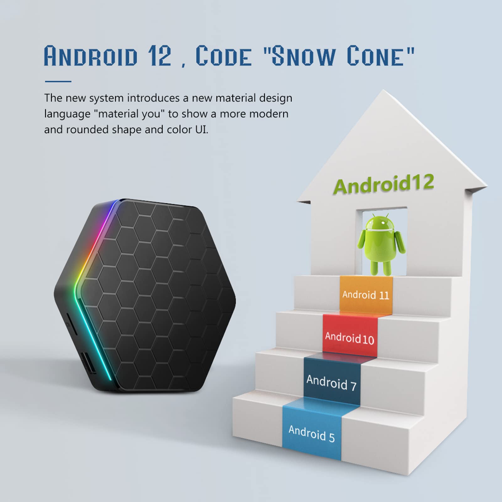 2023 Android TV Box 12.0, T95Z Plus Android Box 4GB 32GB H618 Quad Core Support WIFI6 Ethernet 100M 2.4/5G WiFi BT5.0 3D UHD 6K Decoding Smart TV Box Android with Mini Wireless Keyboard