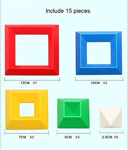 Agirlgle Building Blocks Stacking Toys for Kids Stacker Toy 3D Puzzle Stem Toys Pyramid Speed Cube, Creative Educational Toys for Kids Preschool Learning Toys Stacking Block