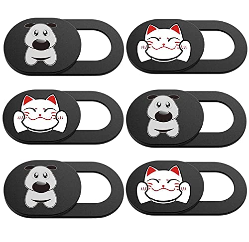 Haulonda Webcam Cover Slide,Ultra Thin Cute Web Camera Lens Shutter for iPhone/Laptop/Macboook Pro/iMac/Smartphone-Protect Your Privacy and Security(6Pack)