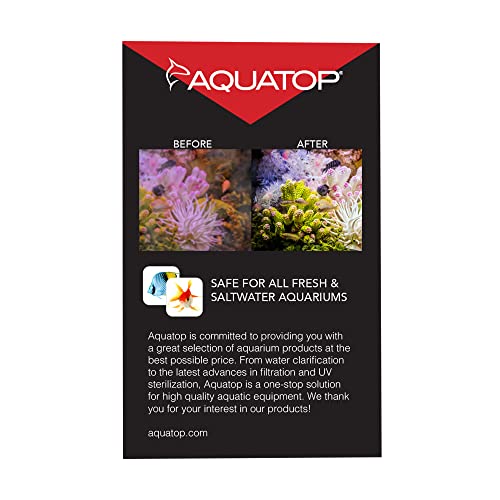 Aquatop Clear Magic Water Polisher, 6 Pack – For Saltwater & Freshwater Tanks, Aquarium Cleaner, Water Clarifier for Fish Tank, Keeps Water Crystal-Clear, Fish Tank Cleaning Tools