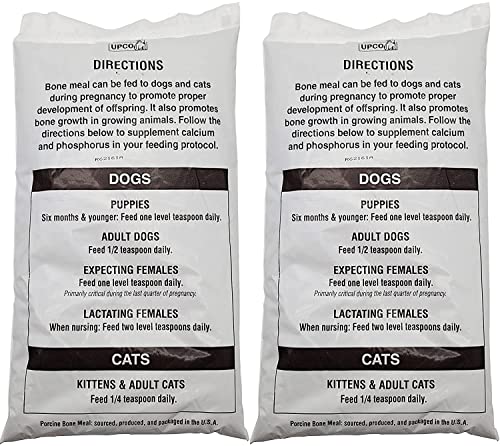 Bone Meal Steamed Powder for Dogs and Cats 2 Pack Total 2 Pounds from Upco Bone Meal Made in USA