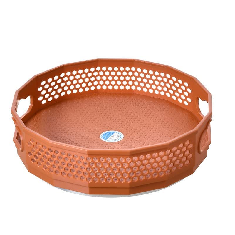 360° Rotating Storage Rack Bathroom Toiletries Storage Rack Kitchen Edibles Oil Seasoning Bottle Storage Tray Fruit And Vegetable Storage Tray Rotatable Storage Tray Lids Storage (D, One Size)