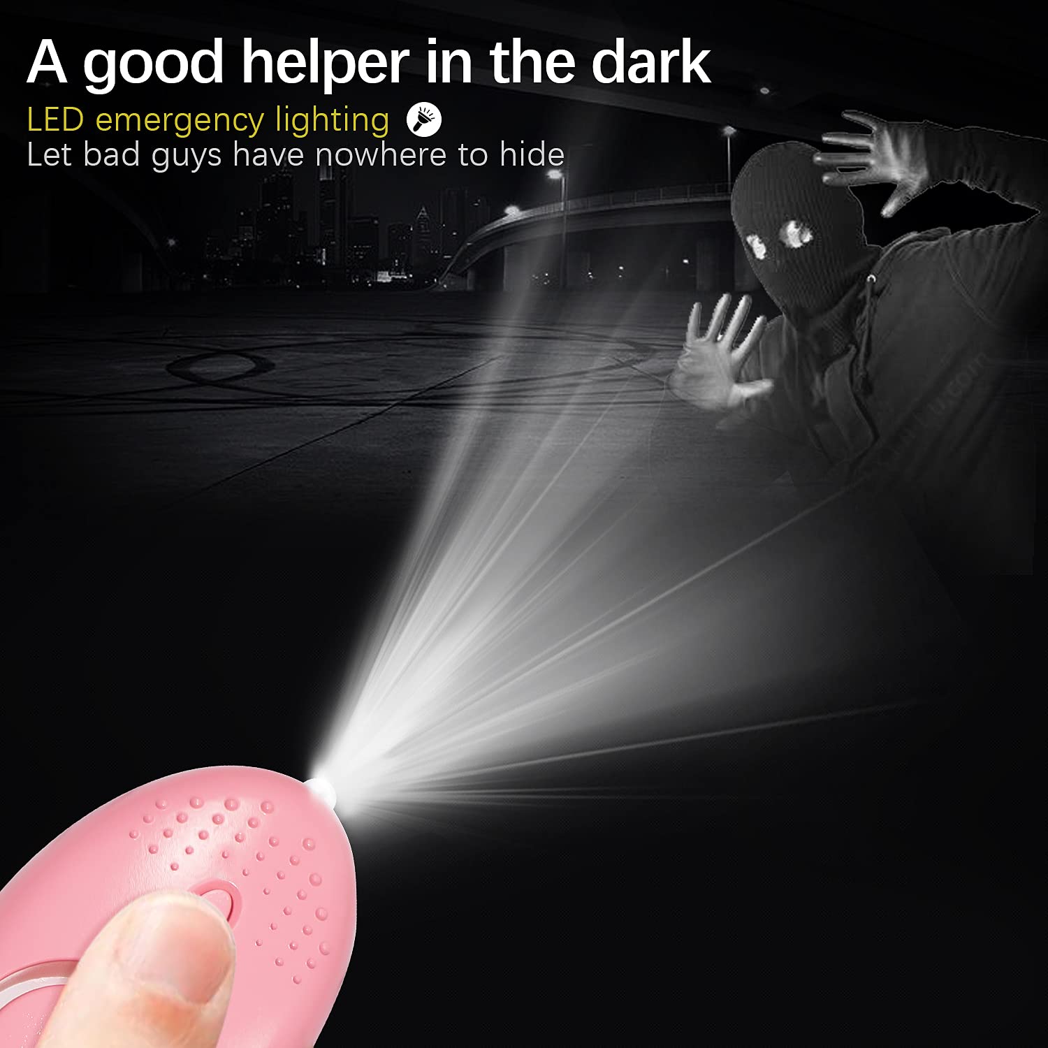 Emergency Personal Alarm, 3 Pack 140DB Personal Siren with LED Lights, Personal Panic Alarm for Men, Women, Children, Elderly Emergency Security Alarm, Self Defense Electronic Device