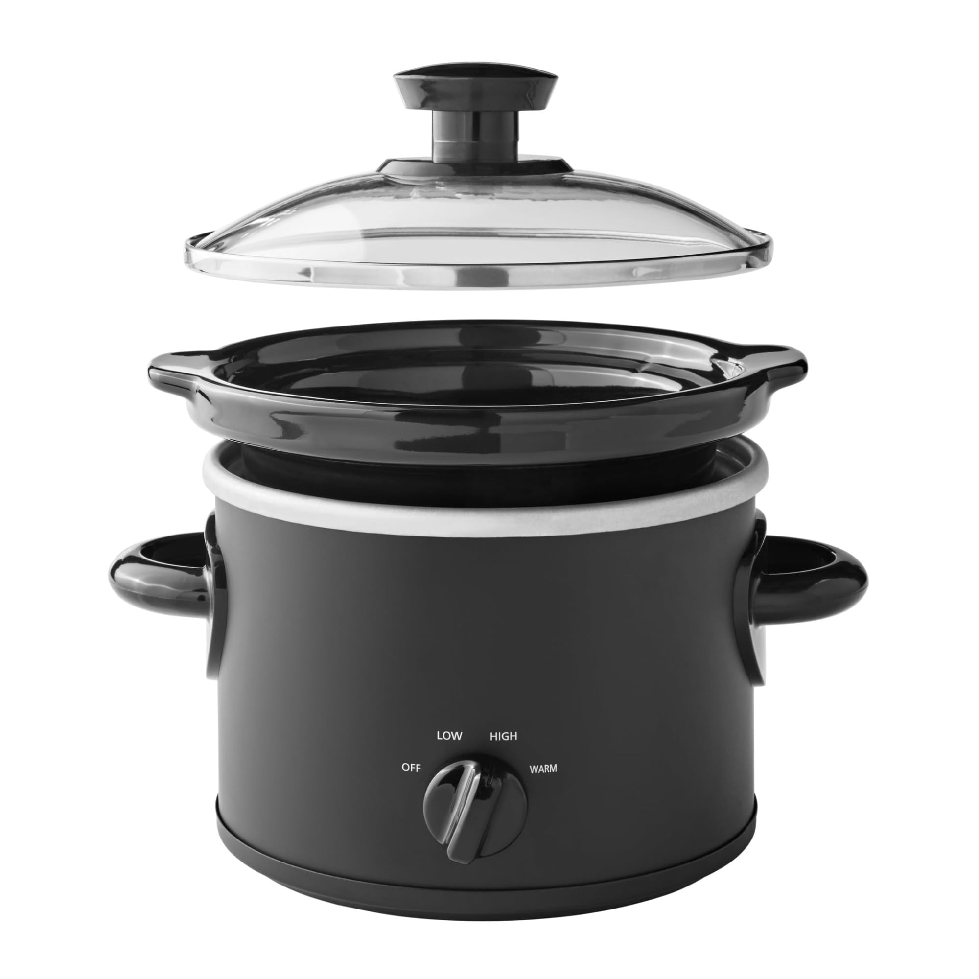 2 QT Slow Cooker in Matte Black - Effortlessly Cook Delicious Meals for Small Families