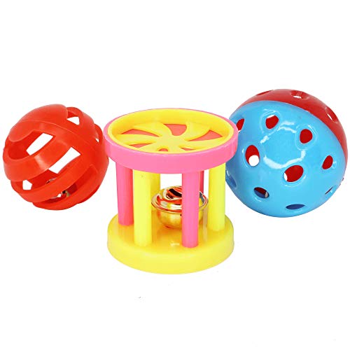 Bonka Bird Toys 1195 Play Three Balls Bell Jingle Budgie Finch Parakeet Lovebird Parrolet