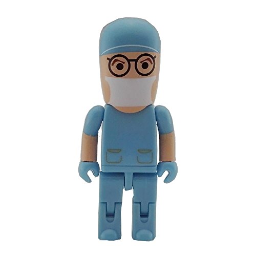 Aneew 2.0 Blue Color 16GB Doctor Surgeon Robot Pendrive USB Flash Drive Memory Stick for Medical Staff