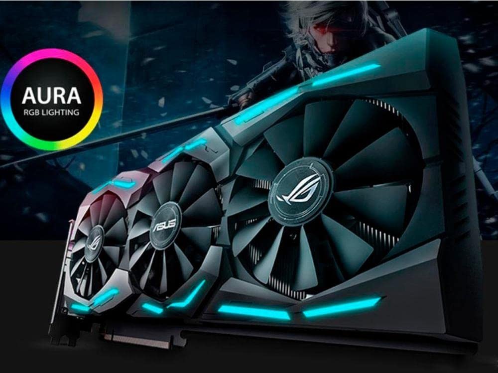 ASUS ROG-STRIX-GTX1080TI-O11G-GAMING GeForce 11GB OC Edition VR Ready 5K HD Gaming HDMI DisplayPort DVI Overclocked PC GDDR5X Graphics Card