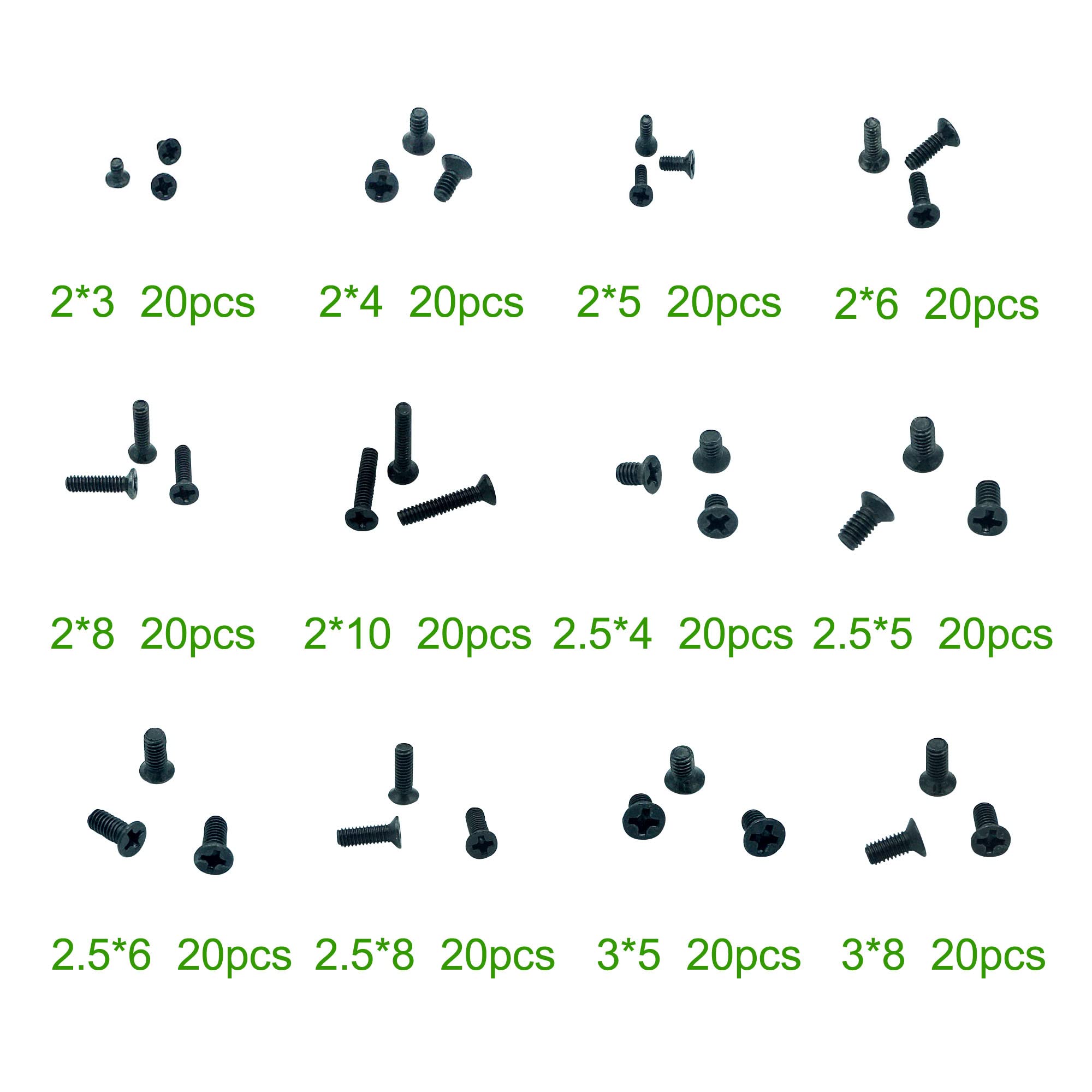 Laptop Screw Computer Screw Set M2 M2.5 M3 Replacement Screw Kit 240 Pcs