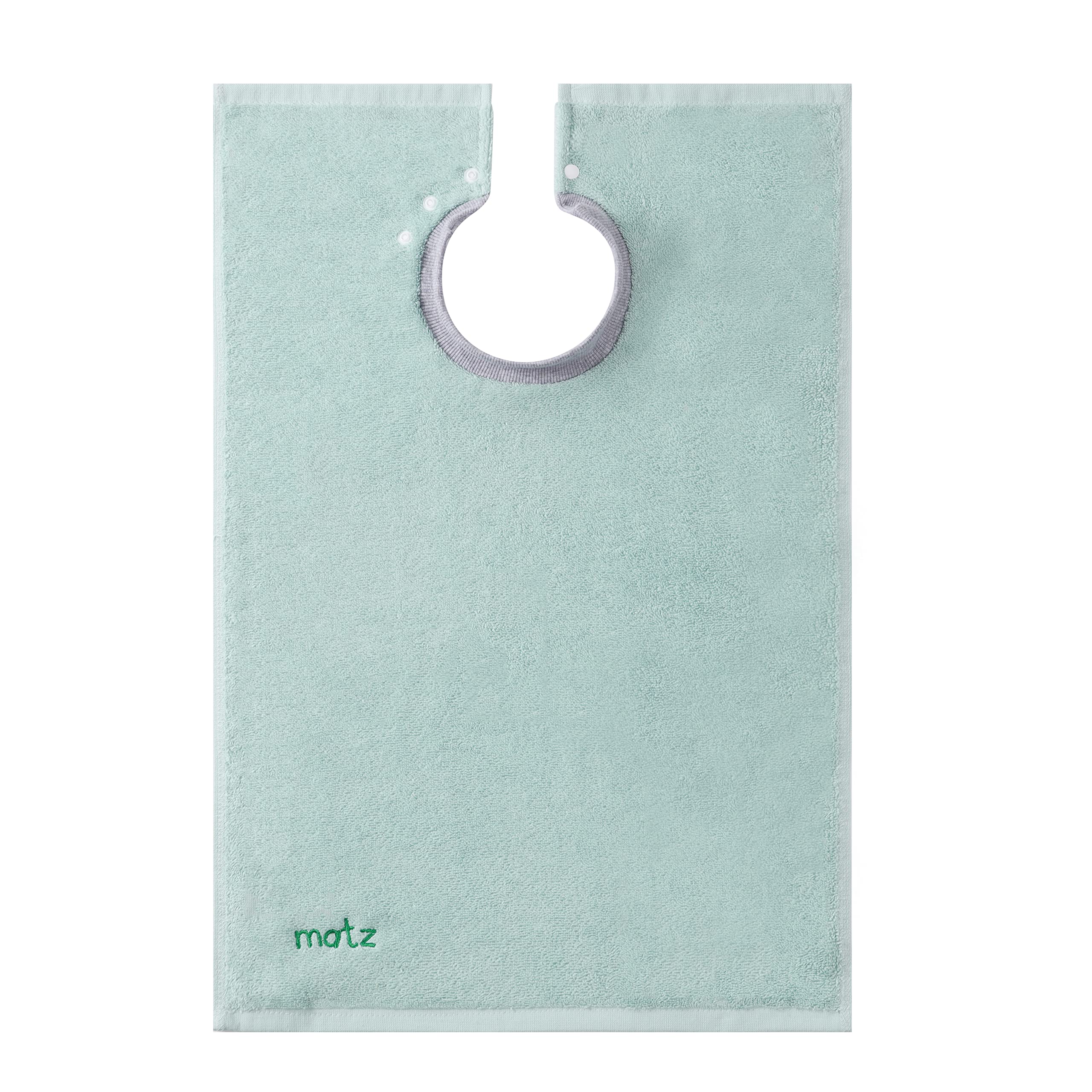 MATZ Terry Towel Snap On Toddler Bibs | Baby Bibs For Drooling And Teething | Full Coverage Bibs For Babies | Ultra Absorbent 100% Cotton Bibs | Unisex Baby Bibs With Soft Ribbed Neck