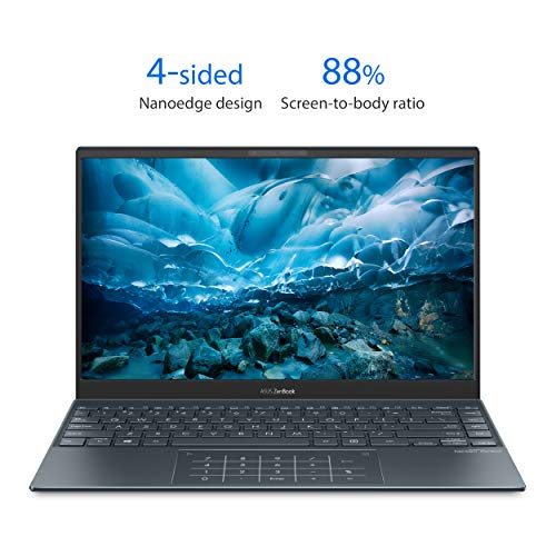 ASUS ZenBook 13 Ultra-Slim Laptop, 13.3” FHD NanoEdge Bezel Display, Intel Core i7-1165G7, 16GB LPDDR4X RAM, 1TB PCIe SSD, NumberPad, Thunderbolt 4, Wi-Fi 6, Windows 10 Home, Pine Grey, UX325EA-AH77