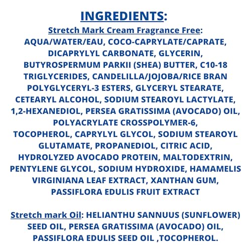 Mustela Maternity Stretch Marks Set - Natural Pregnancy Skincare - Contains Stretch Marks Cream & Belly Oil - EWG Verified & Fragrance-Free - 2 Items Set