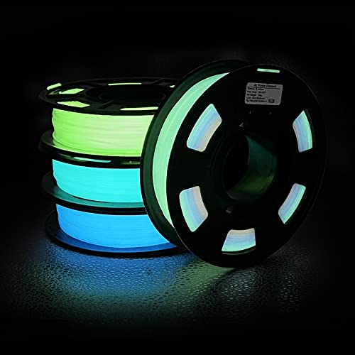3D Printer Filament, Glow in The Dark Filament,Tri-Color Filament Bundle, pla Filament 1.75mm