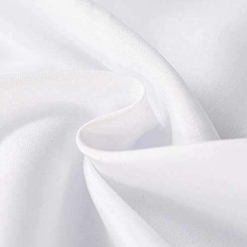 Rectangle Tablecloth 60x120 inch Washable Polyester Fabric Table Cloth for Wedding Party Dining Banquet Decoration(60x120, White)