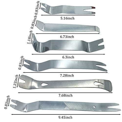6 Pack Paver Tool Stainless Steel Paver Extractor Tool Paver Removal Tool Paver Lifting Tool with Multipurpose Tool Pouch Bag for Garden Lawn Yard Patio Paver Brick Block Replacement