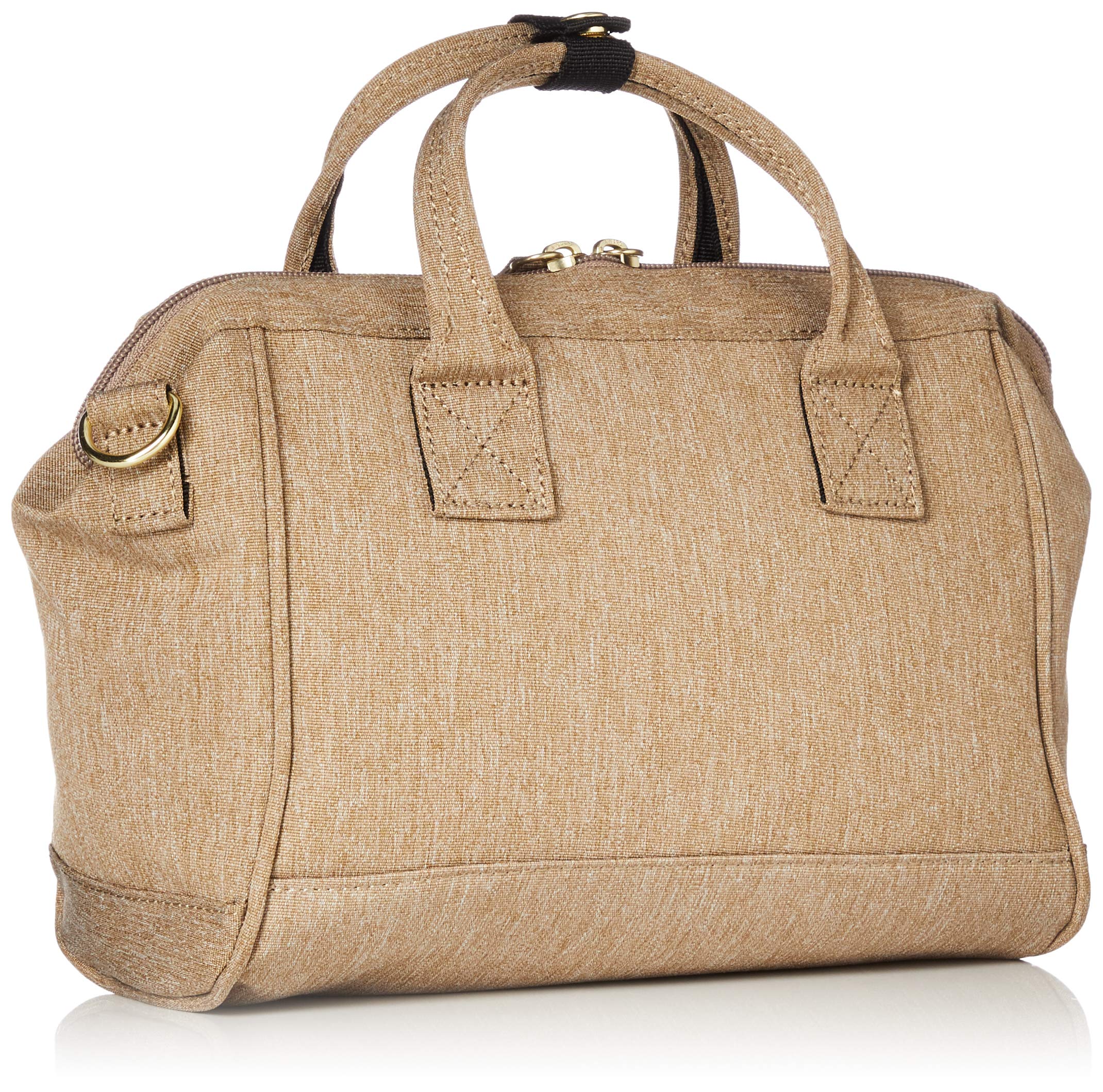 anello GRANDE(アネロ グランデ) Women's 2-Way Mini Shoulder Bag with Metal Clasp, Beige, One Size