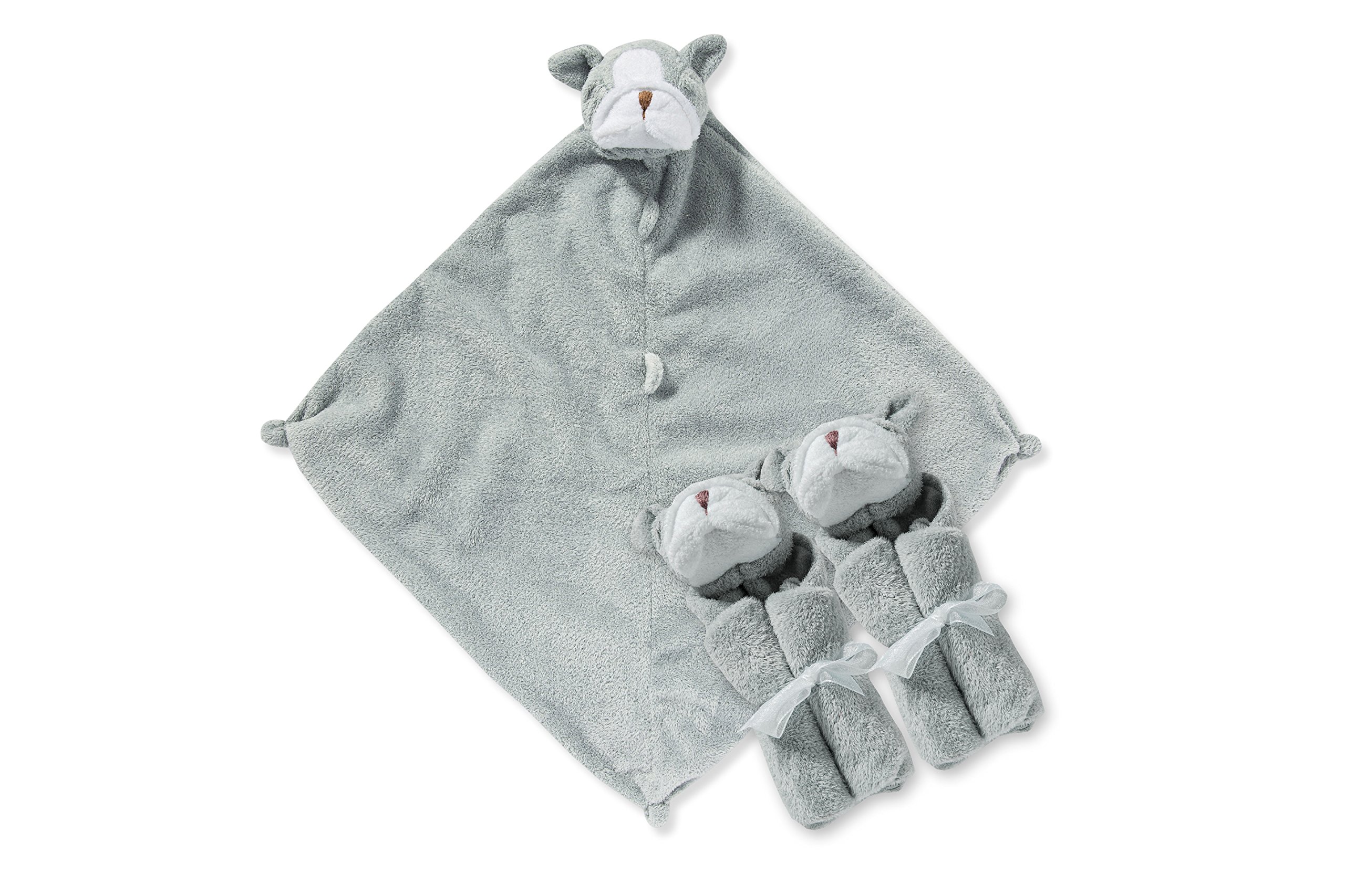 Angel Dear Three of a Kind Blankie, Grey Bulldog